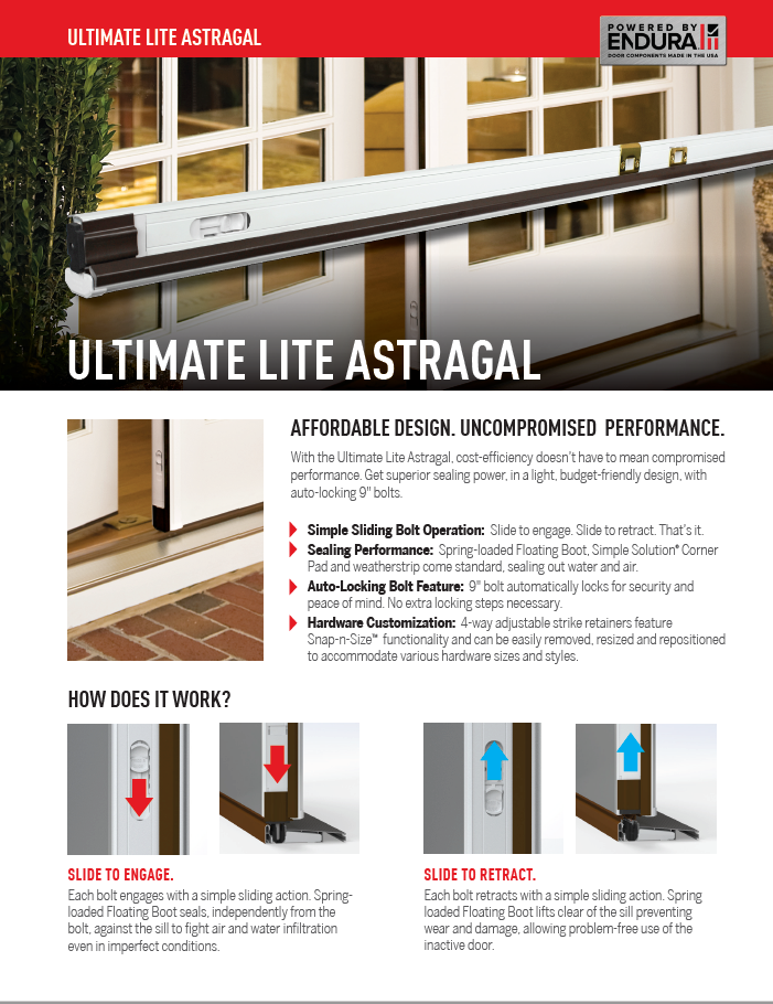 Product Sample: Astragals – Endura Sample Store